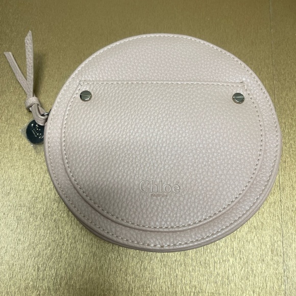 Chloe | Bags | Light Pink Circular Leather Change Purse | Poshmark